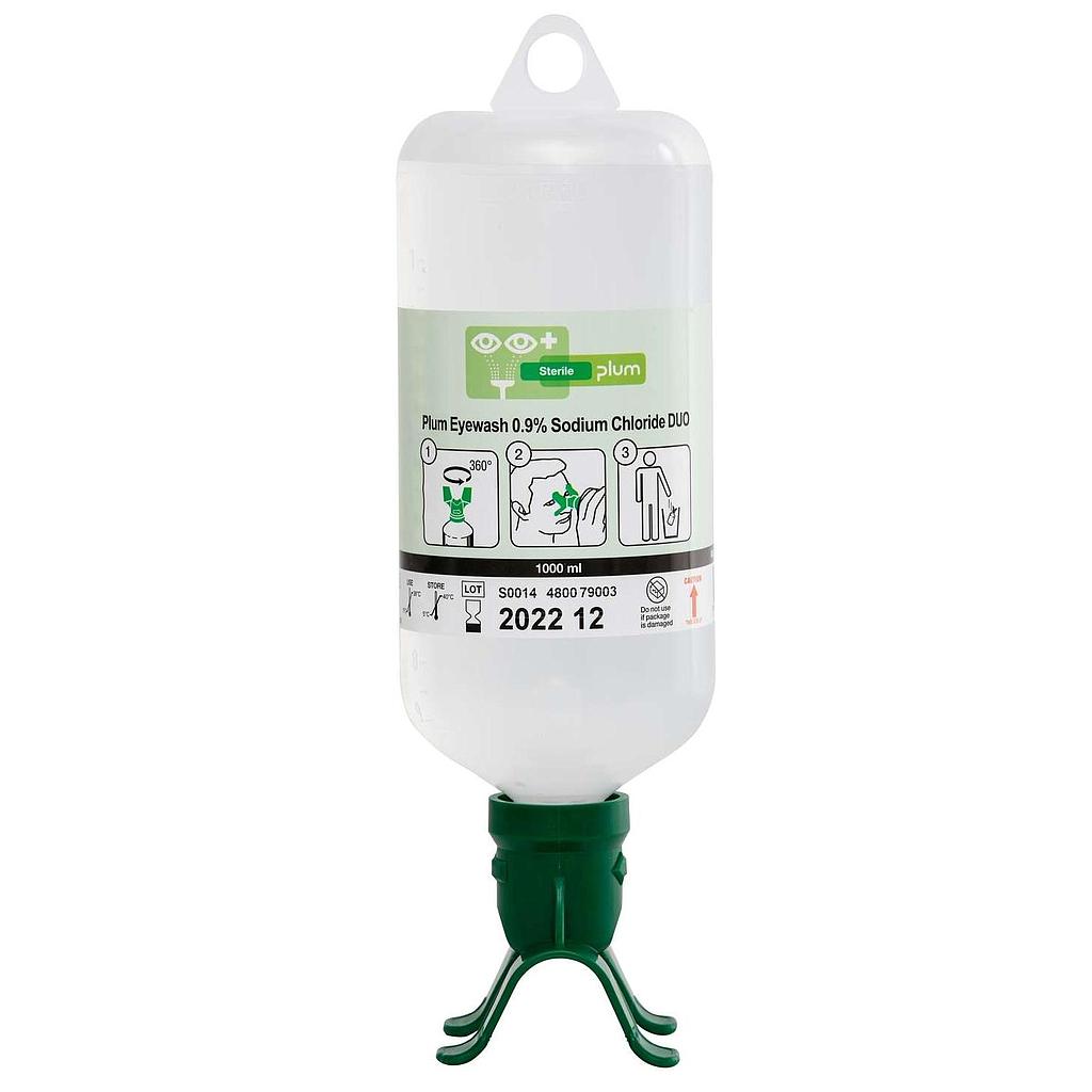 Botella lavaojos Plum Duo 4800, solución salina para partículas ,1 ...